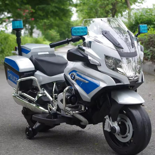 Buy Kids 12v BMW Police Motorbike with Adjustable Stabilizers