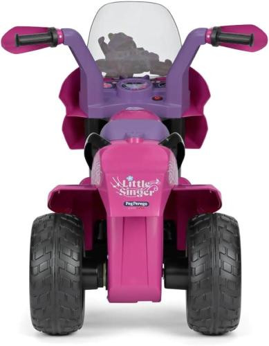 Girls Peg Perego 6V Pink Little Singer Mini Scrambler Bike - Kids ...