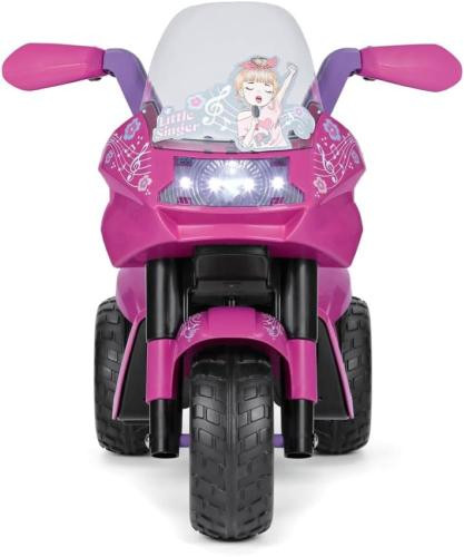 Girls Peg Perego 6V Pink Little Singer Mini Scrambler Bike - Kids ...