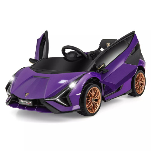 Kids Official Purple Lamborghini SIAN 12V Elecric Car & Remote - Kids ...
