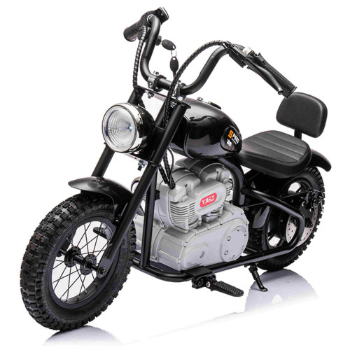 Kids 24v Silver Chopper Style Battery Powered Ride on Motorcycle - Kids ...
