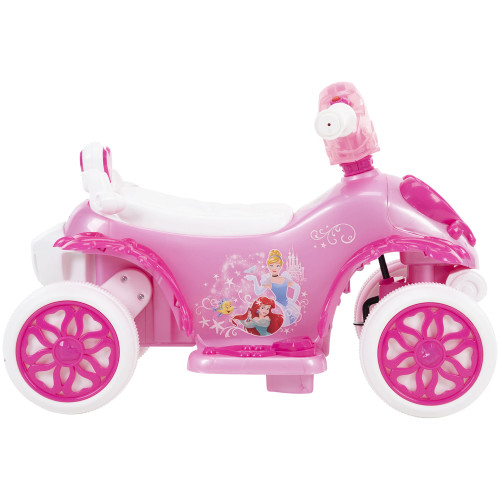 Girls Pink Disney Princesses Bubble Machine 6V Ride On Quad - Kids ...