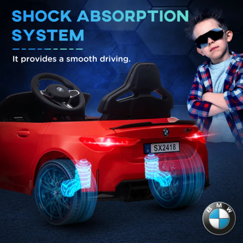 Kids 12v Red Official BMW M4 Ride On Coupe Car & Remote - Kids Electric ...