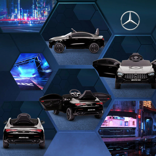 Kids Licensed Black Mercedes AMG CLA45 Kids Ride On 12v Car - Kids ...