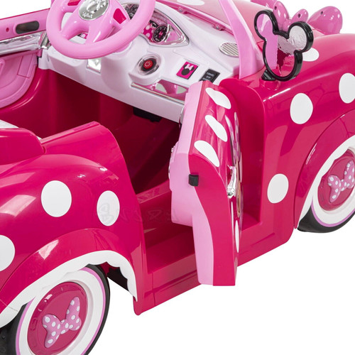 Girls Official Pink Minnie Mouse Disney Ride on Car with Lights - Kids ...