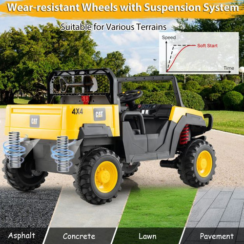 Children's Ride on Licensed CAT 12v Electric Digger & Excavator