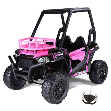Girls 24v Pink 2 Seat Ride In Off Road Buggy with Roll Cage - Kids ...