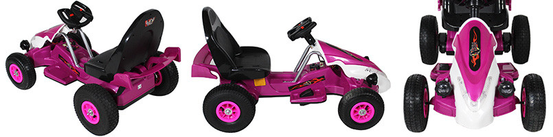 12v Kids Pink Formula Racing Electric Ride On Kart - Kids Electric Cars