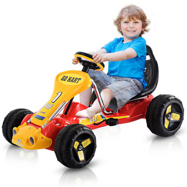 ELF Red & Yellow Pedal Power Go Kart All Terrain for Ages 3-7 - Kids ...