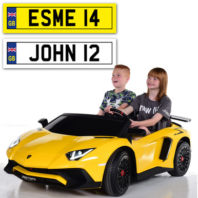 Custom Made Personalised Number Plate For Kids Electric Cars - Kids ...