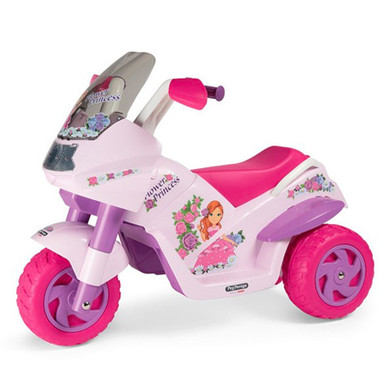 6v Mini Princess Pink Peg Perego Ride On Trike - Kids Electric Cars