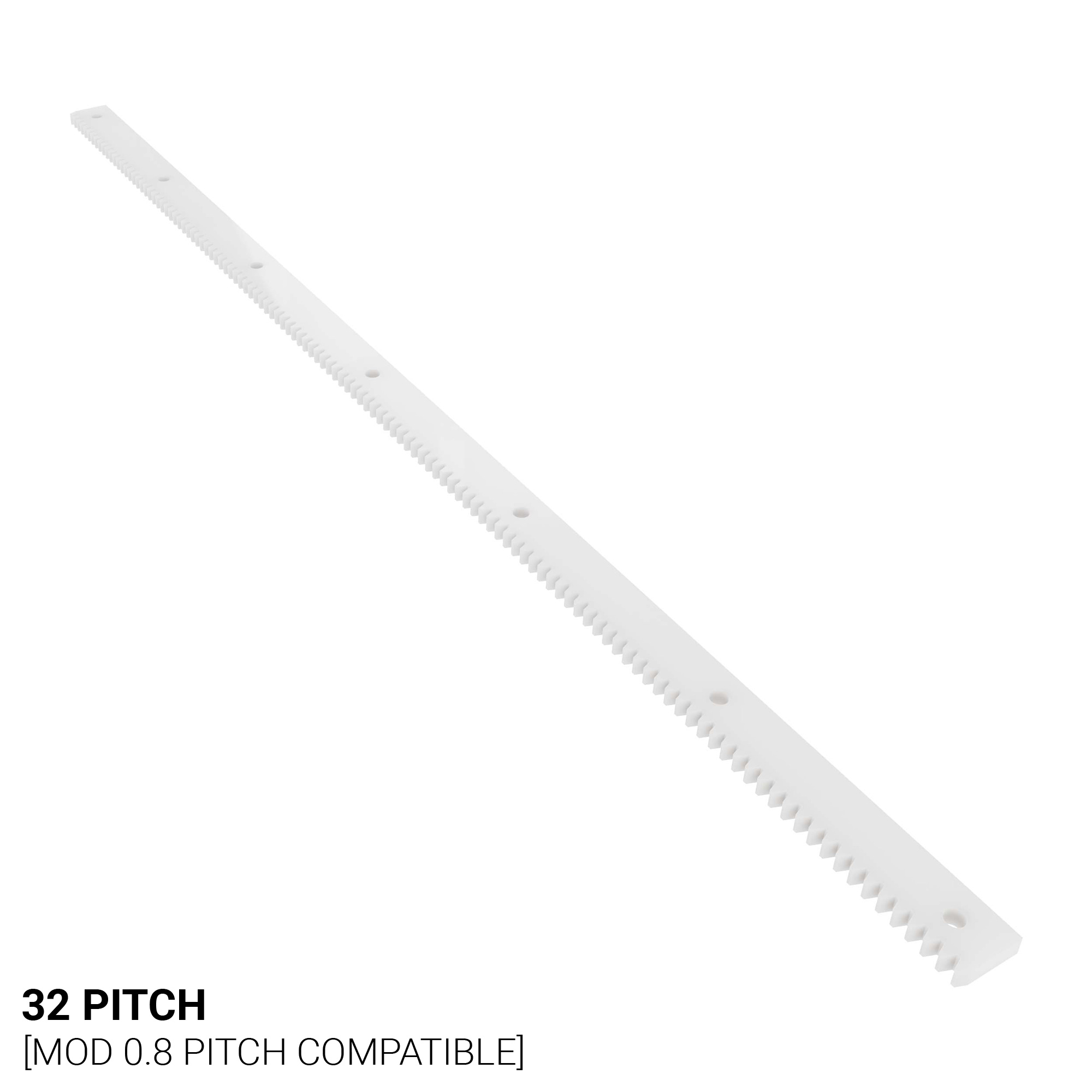 32 Pitch, Acetal Gear Rack - ServoCity®