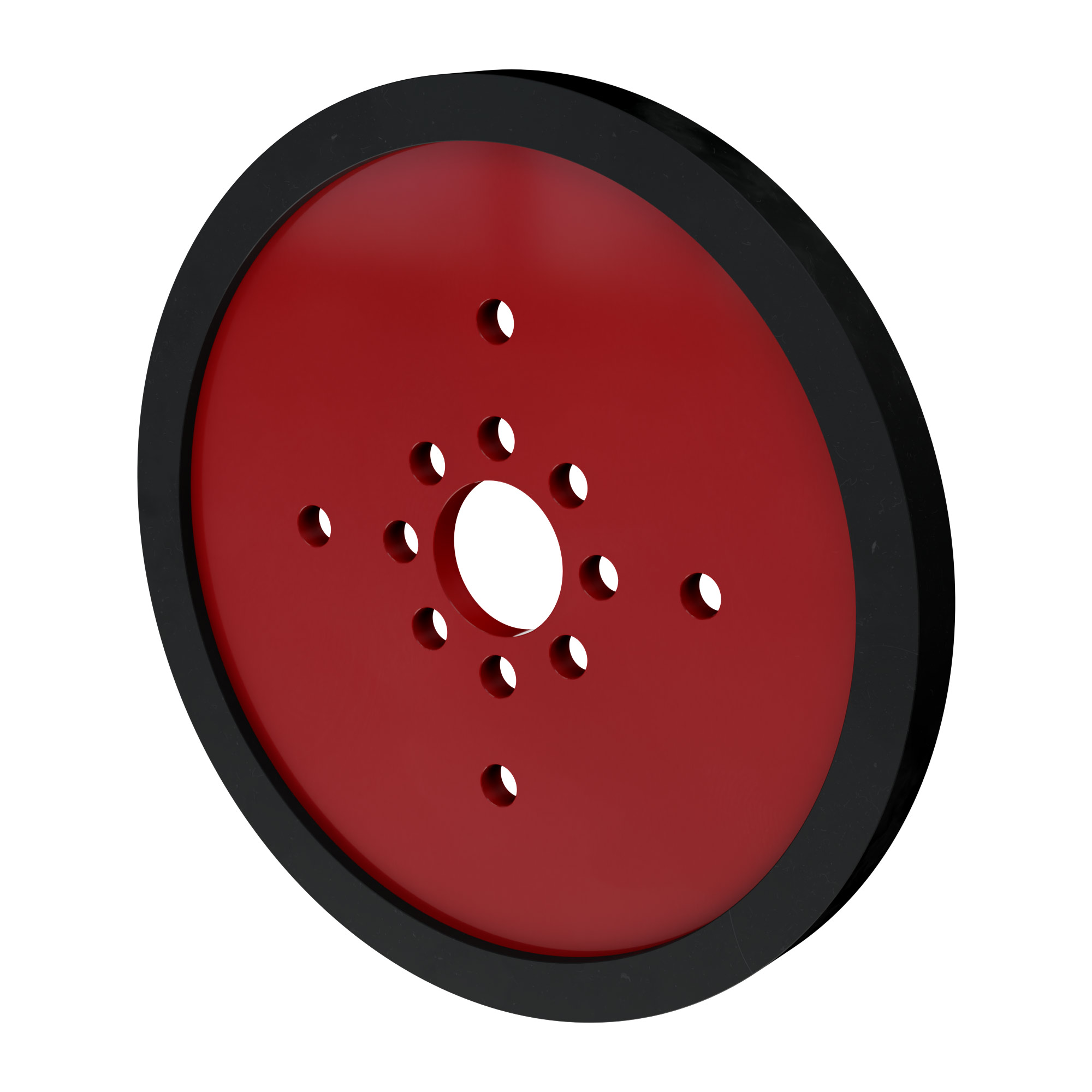3" Red Acrylic Disc Wheel - 2 Pack - ServoCity®