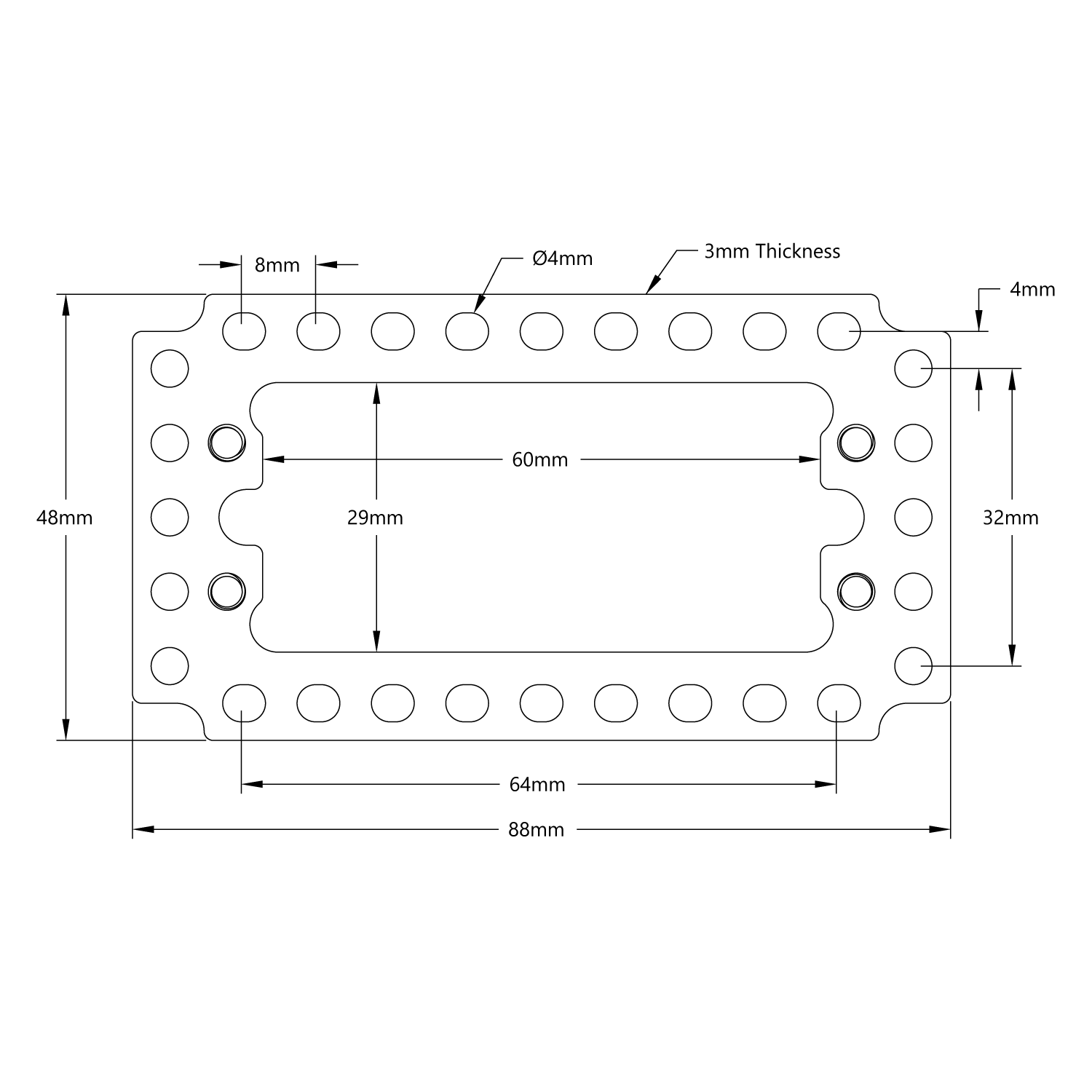 1801 Series Servo Plate (For Large Size Servos) - ServoCity®