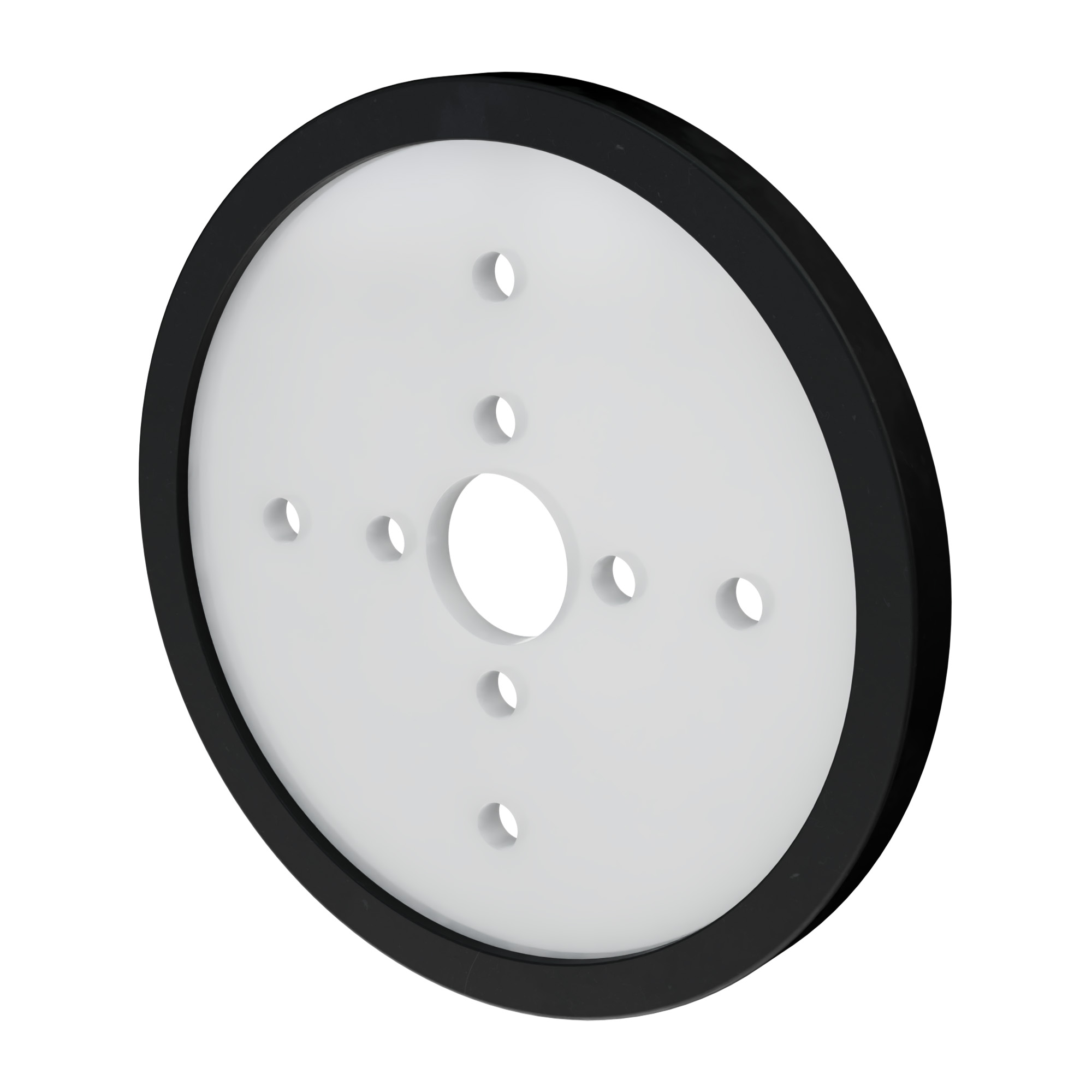 3" Acrylic Disc Wheel (White) - 2 Pack - ServoCity®