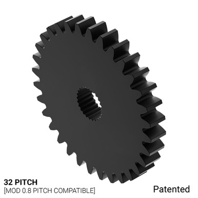 32P, 32 Tooth, 24T C1 Spline Servo Mount Gear (Acetyl) - ServoCity®