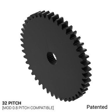32P, 44 Tooth, 24T C1 Spline Servo Mount Gear (Acetyl) - ServoCity®
