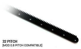 Actobotics Beam Gear Rack (32 Pitch, Acetal) - ServoCity®