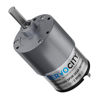 2 RPM Gear Motor - ServoCity®