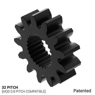 32P, 13 Tooth, 24T C1 Spline Servo Mount Gear (Acetyl) - ServoCity®