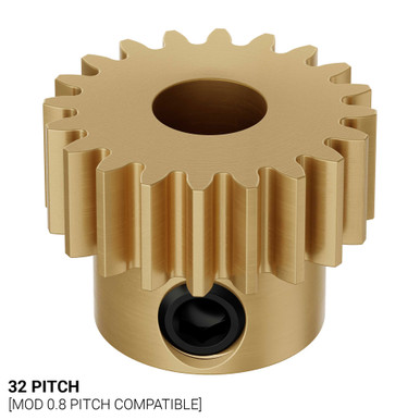 20T, 6mm Bore, 32P Shaft Mount Pinion Gear - ServoCity®