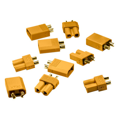 Male XT30 & Female XT30 Connectors (5-Pair) - ServoCity®