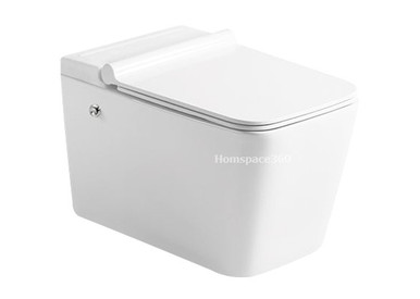Hindware Tankless S2 92593 P-Trap Wall Mounted EWC Square Starwhite Closets