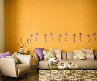 Asian Paints Spring Stencil Wall Paint Happy Hyacinth