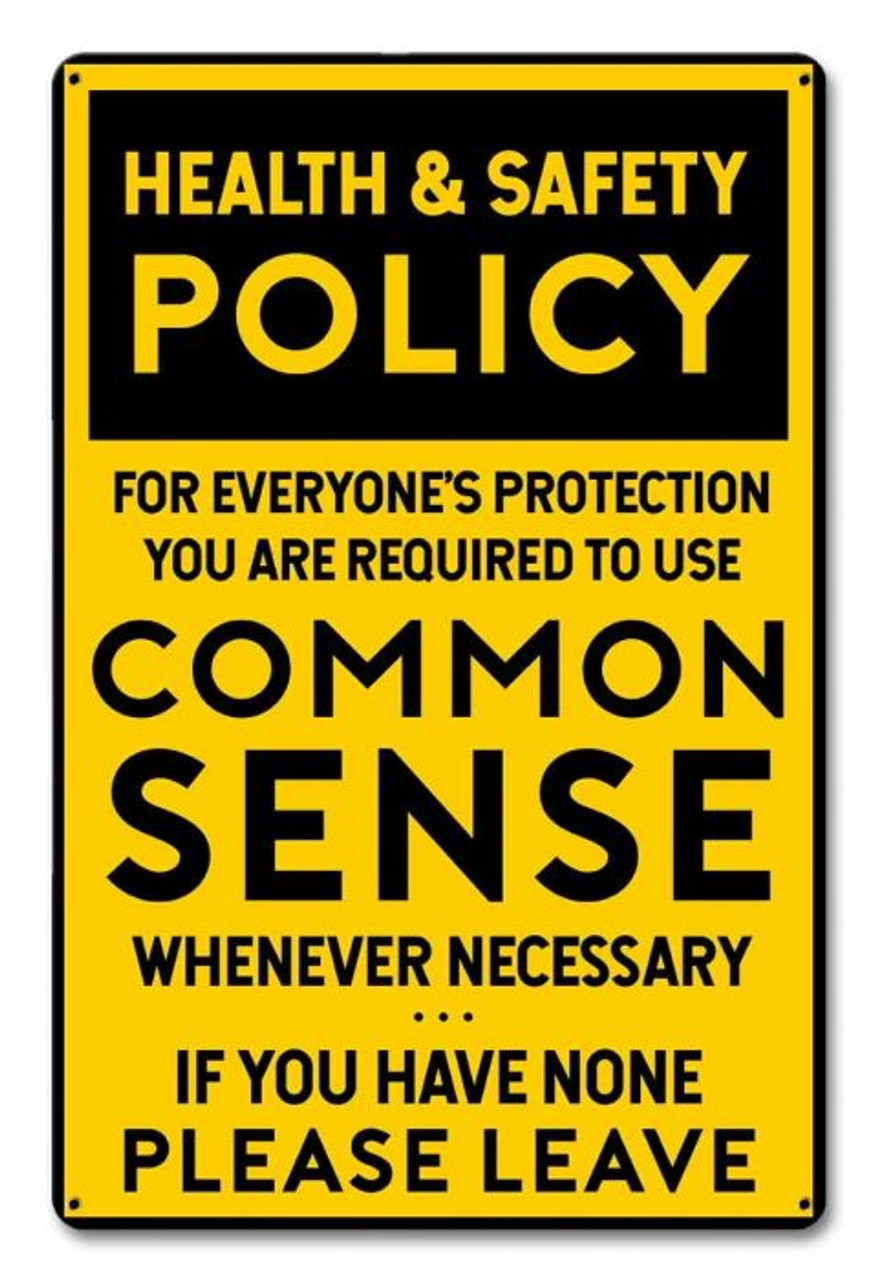 COMMON SENSE POLICY METAL SIGN Pin Ups For Vets Store common-sense-policy-metal-sign-pin-ups-for-vets-store