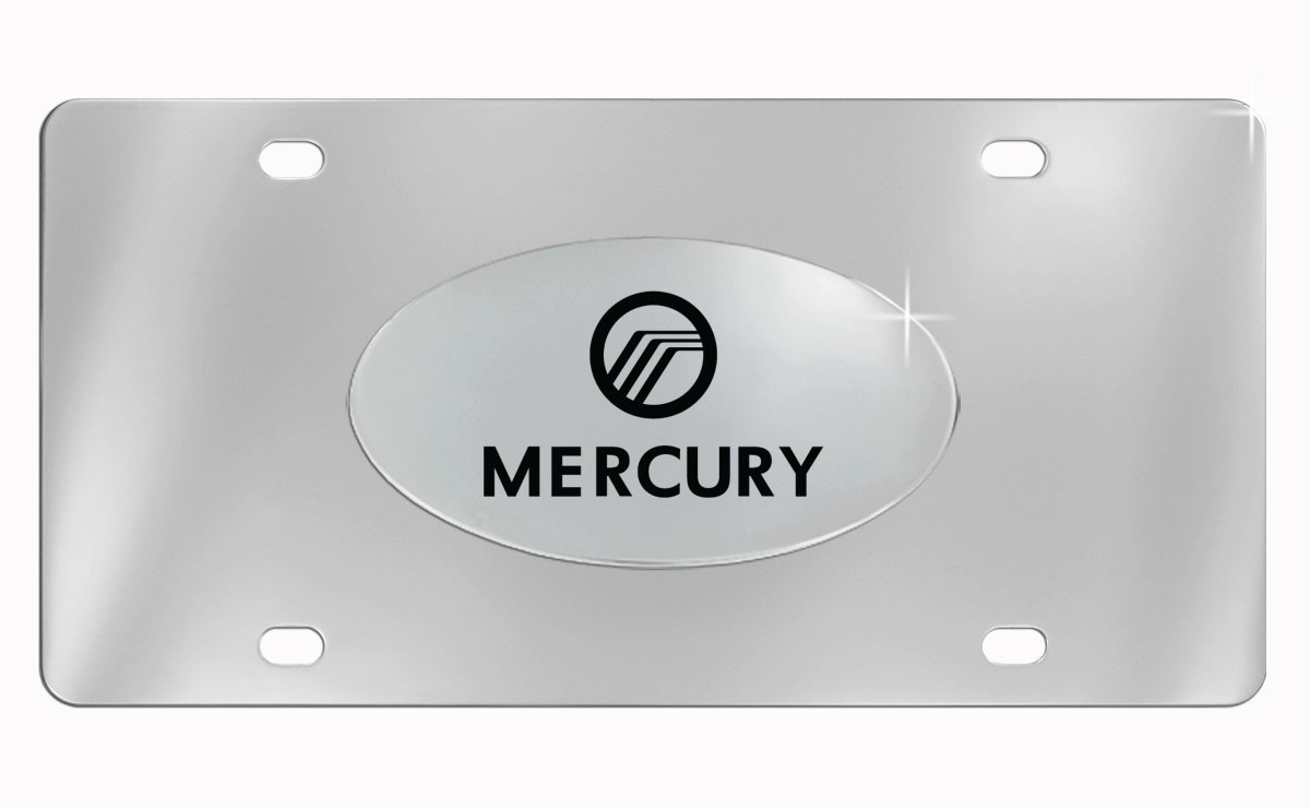 Mercury with Logo Chrome Plated Solid Brass Emblem On a Stainless Steel ...