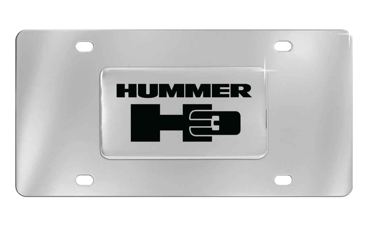 Hummer H3 Chrome Plated Solid Brass Emblem Attached To a Stainless ...