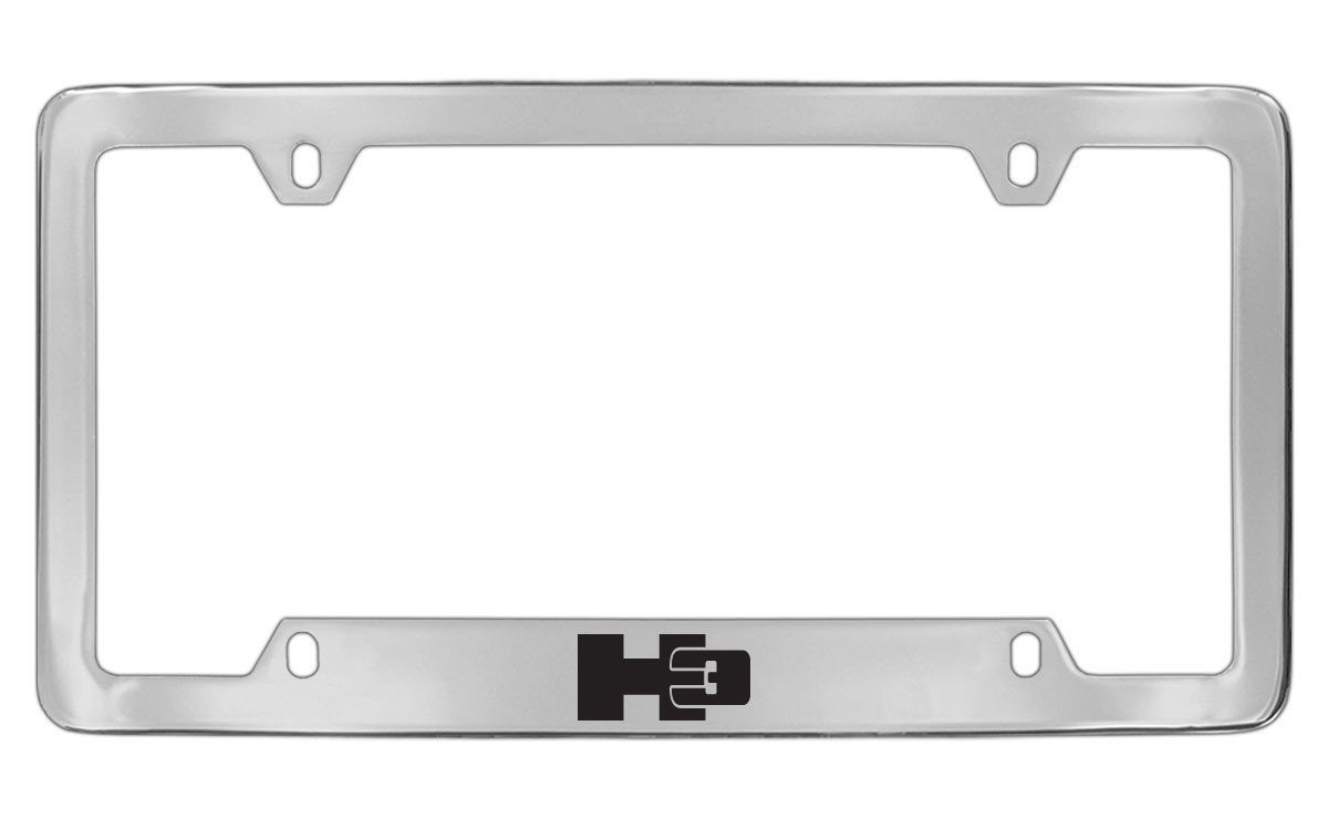 Hummer H3 Logo Only Bottom Engraved Chrome Plated Solid Brass License ...