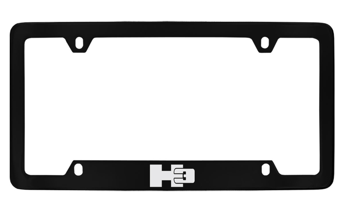 Hummer H3 Logo Only Bottom Engraved Black Coated Zinc License Plate ...