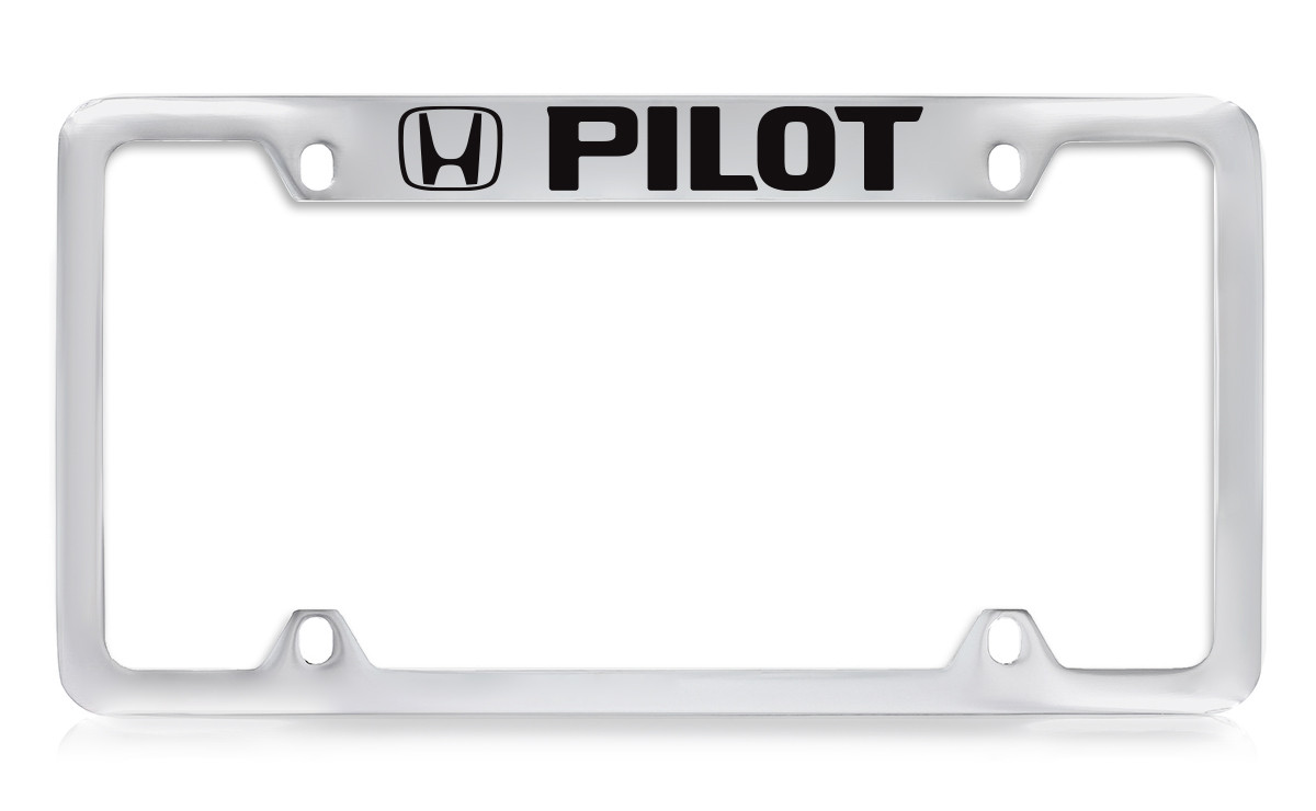 Honda Pilot with Logo Chrome Plated Zinc Top Engraved License Plate ...
