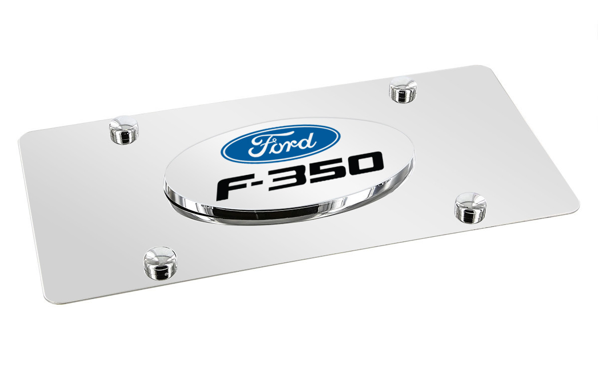 Ford F-350 with Logo Chrome Plated Solid Brass Emblem Attached To a ...