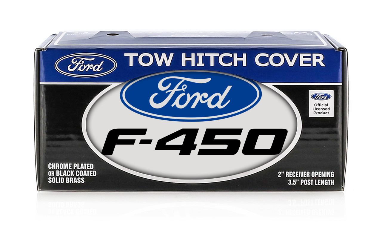 Ford F-450 with Logo Oval Trailer Hitch Cover Plug