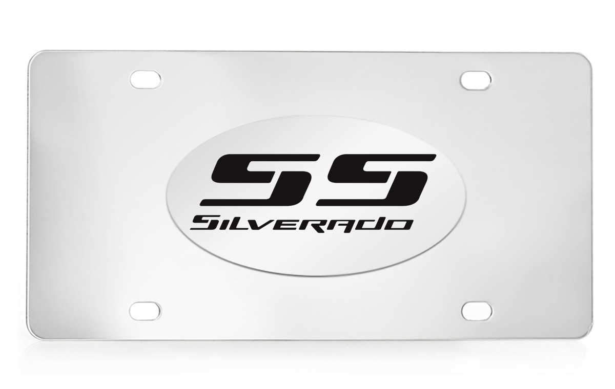 Chevrolet Silverado with SS Logo Chrome Plated Solid Brass Emblem ...