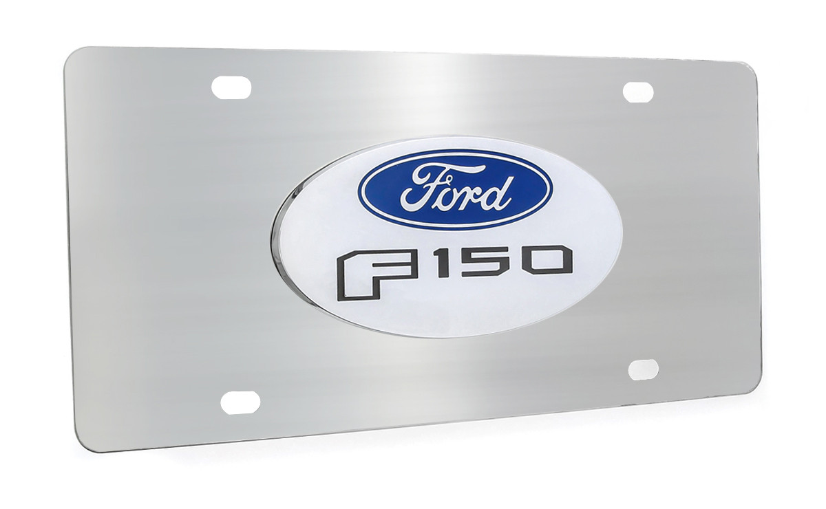 Ford F 150 Chrome Decorative Vanity License Plate with Ford Logo