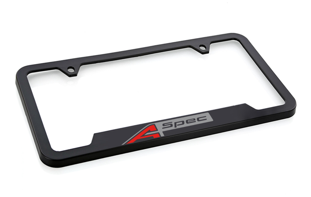 Acura Black Plastic License Plate Frame with UV Printed A-Spec Logo ...