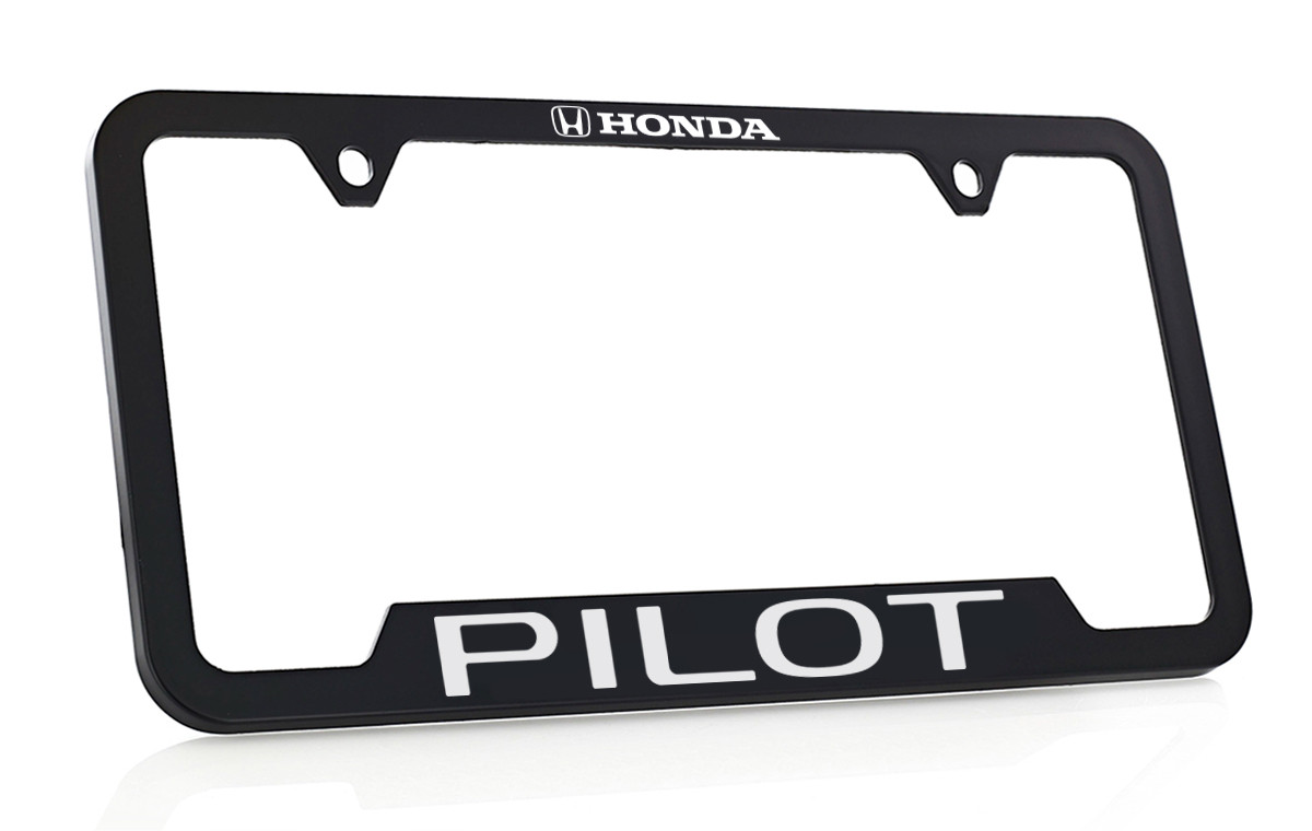 Honda Brand Black Plastic License Plate Frame with UV Printed Honda ...