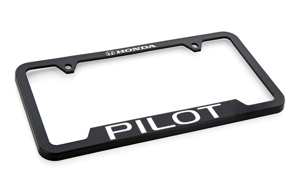 Honda Brand Black Plastic License Plate Frame with UV Printed Honda ...