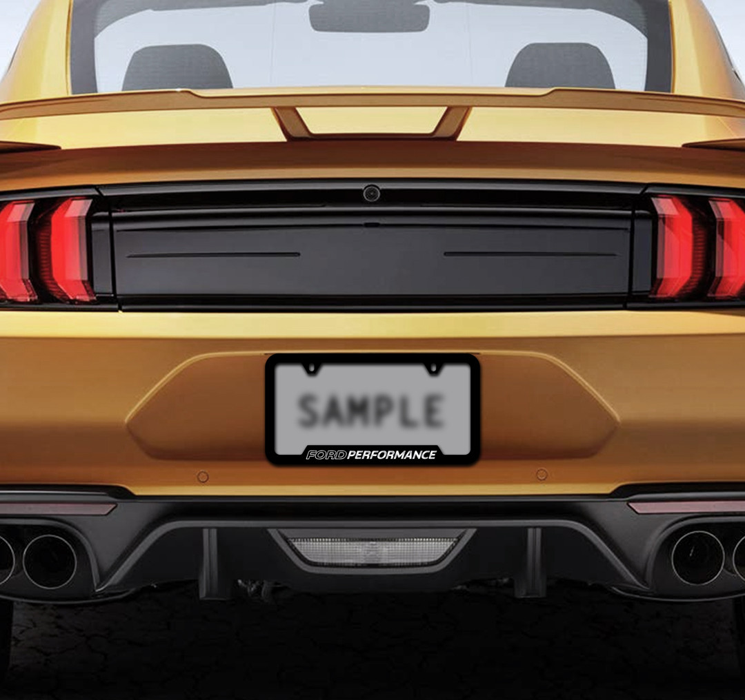 Ford Performance Black Coated Metal License Plate Frame with Exposed ...