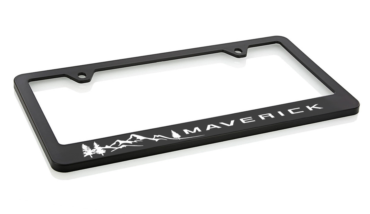 Ford Maverick UV Printed Black Plastic License Plate Frame