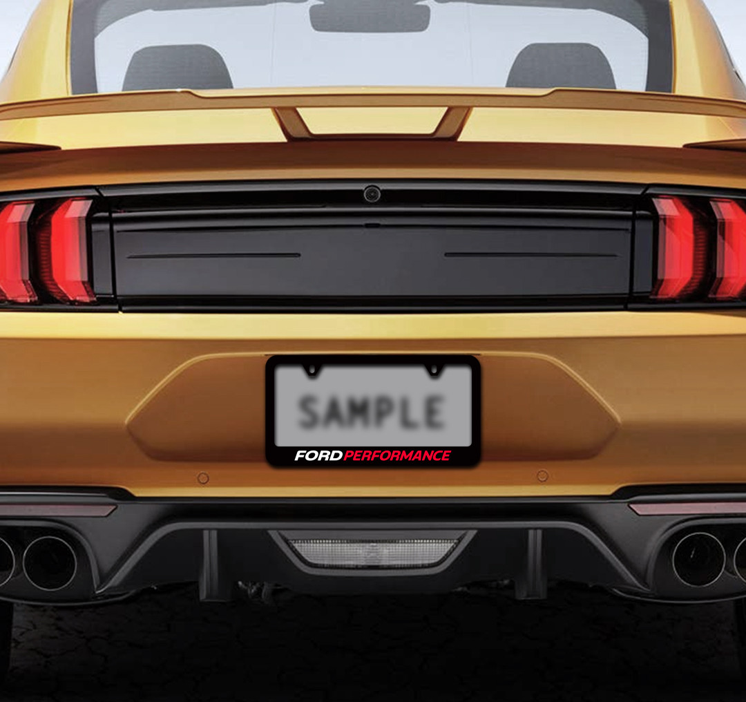 Ford Performance UV Printed Black Plastic License Frame - New Ford ...