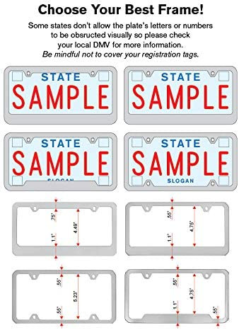 Black Plastic License Plate Frame with UV Printed Jeep Rubicon Logo ...