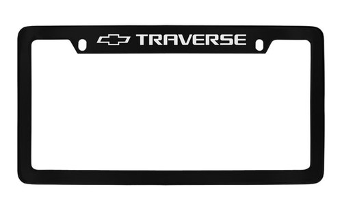 Chevrolet Traverse with Logo Top Engraved Black Coated Zinc License ...