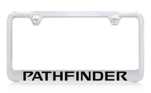 Nissan Pathfinder Official Chrome License Plate Frame Tag Holder