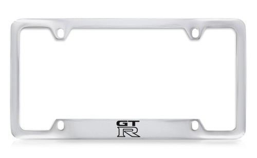 Nissan GTR Chrome Plated Solid Brass Bottom Engraved License Plate ...