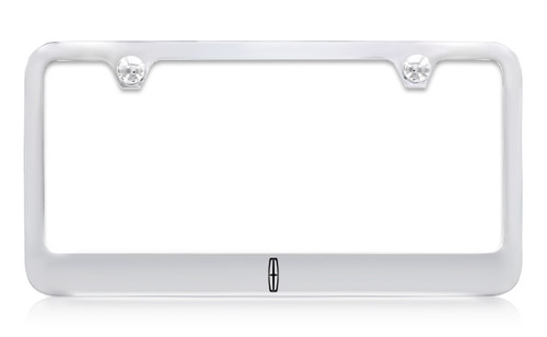 Lincoln Logo Chrome Plated Solid Brass License Plate Frame Holder with ...