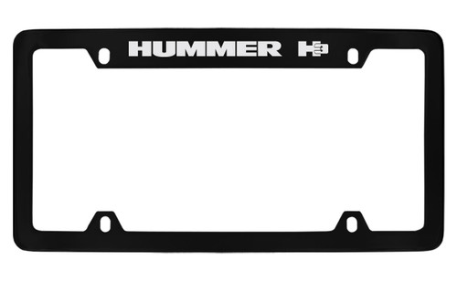 Hummer H3 Top Engraved Black Coated Zinc License Plate Frame Holder ...